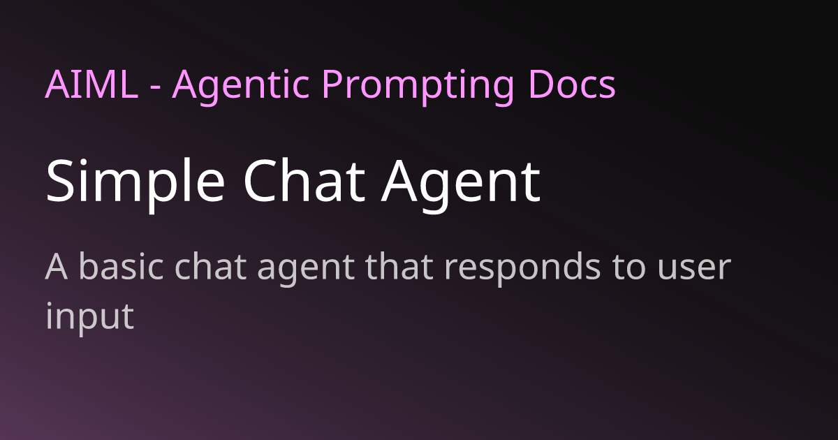 Simple Chat Agent